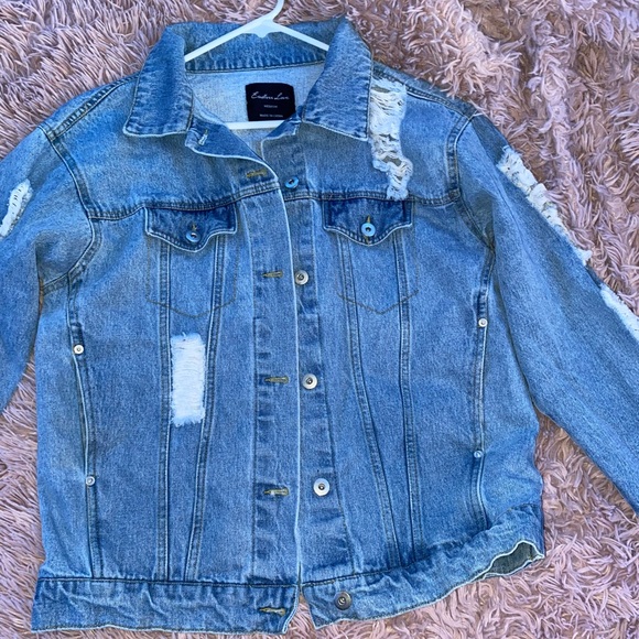 endless love | Jackets & Coats | Ripped Up 8s Style Oversized Light ...